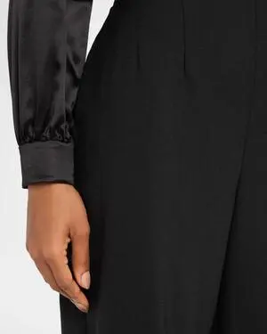 Oscar De La Renta Tailored Wide-leg Trousers - Black
