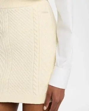 JW Anderson Cable-knit Mini Skirt - Ecru