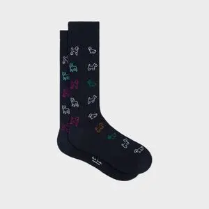 Paul Smith Patterned Crew Socks - Blue