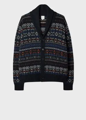 Paul Smith Fair Isle Wool Cardigan