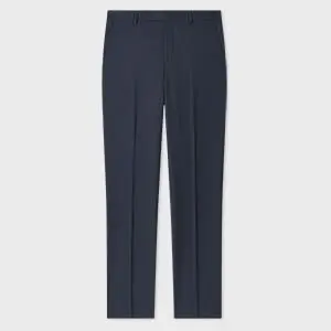 Paul Smith Suit Trousers In Dark Marl Wool - Blue