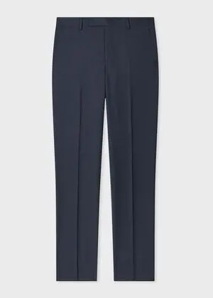 Paul Smith Suit Trousers In Dark Marl Wool - Blue