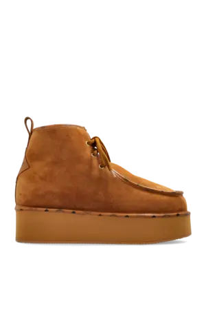 Mcm Platform Snow Boots - Brown