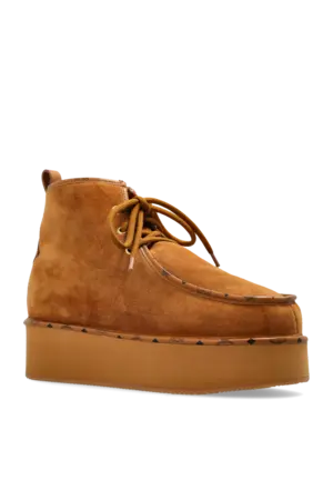 Mcm Platform Snow Boots - Brown