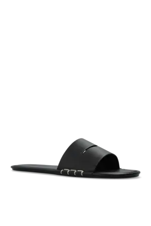 JW Anderson Leather Slides - Black