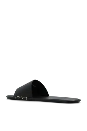JW Anderson Leather Slides - Black