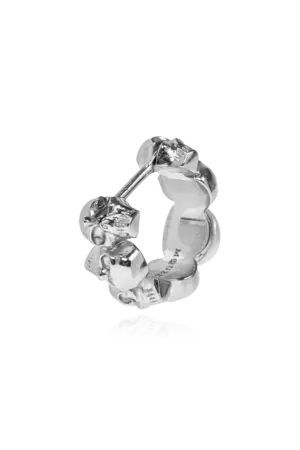 Alexander McQueen Single Skull Motif Hoop Earring