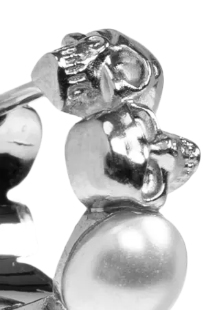 Alexander McQueen Single Skull Motif Hoop Earring