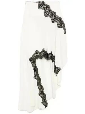 Christopher Esber Verner Lace Asymmetric Skirt - White