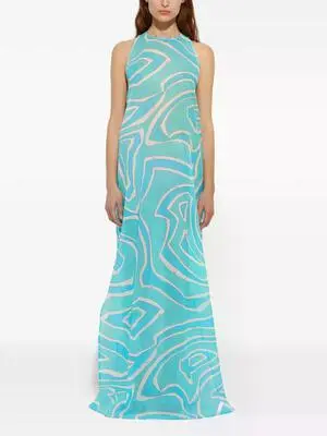 Emilio Pucci Labirinto-print Long Dress