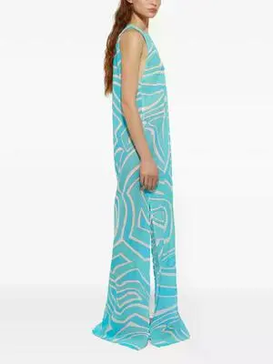 Emilio Pucci Labirinto-print Long Dress