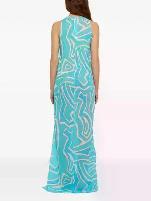 Emilio Pucci Labirinto-print Long Dress