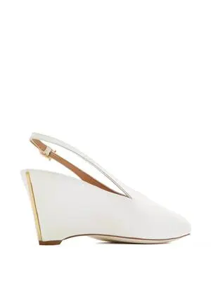FERRAGAMO 70mm Peep Toe Slingback Pumps