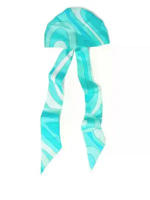 Emilio Pucci Marmo-print Bandana - Blue