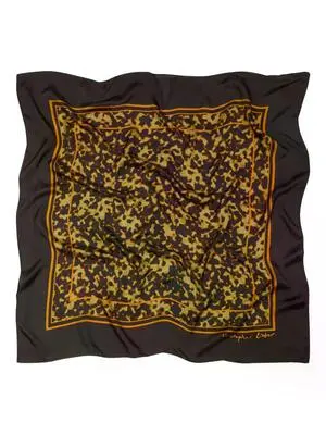 Christopher Esber Bordered Silk Scarf - Brown