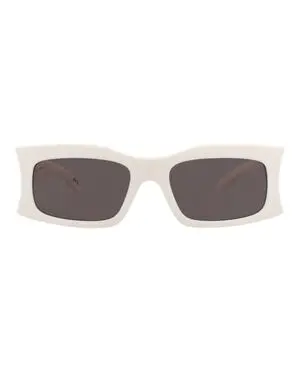 Balenciaga Square Frame Bio Injection Sunglasses - Ivory Ivory Grey (bb0291s/30014550/004)