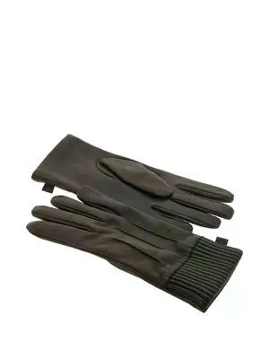 FERRAGAMO Lined Gloves With Topstitching - Brown