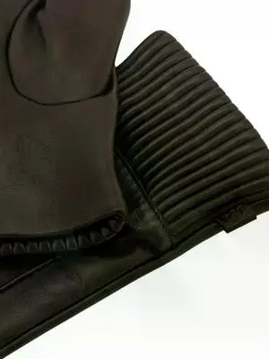 FERRAGAMO Lined Gloves With Topstitching - Brown