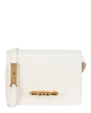 Alexander McQueen Four Ring Crossbody Bag - White