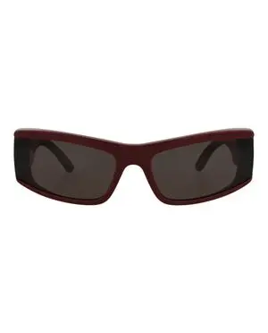 Balenciaga Cat Eye Recycled Acetate Sunglasses - Burgundy Burgundy Grey (bb0301s/30014519/004)