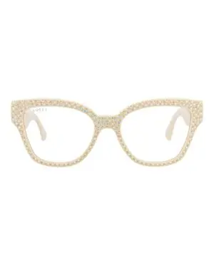 Gucci Cat Eye Frame Recycled Acetate Sunglasses - Ivory Ivory Transparent (gg1424s/30014526/001)