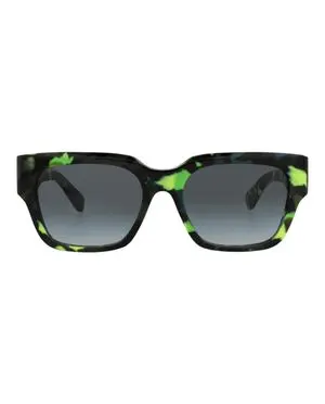 Chloé Square Frame Recycled Acetate Sunglasses - Green Green Grey (ch0190s/30014666/005)