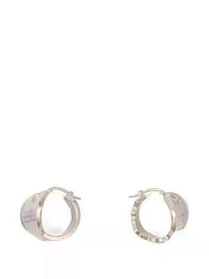 MAISON MARGIELA Numeric-engraved Hoop Earrings - Silver