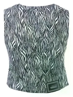 Versace 1980-1990s Zebra Print Vest