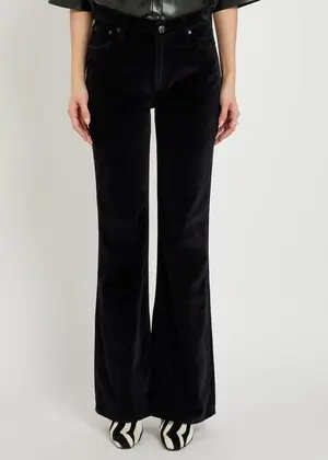 Rag & Bone Flared-leg Velvet Trousers