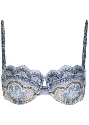 Zimmermann Wanderlust Patterned Bikini Top - Multicoloured 1