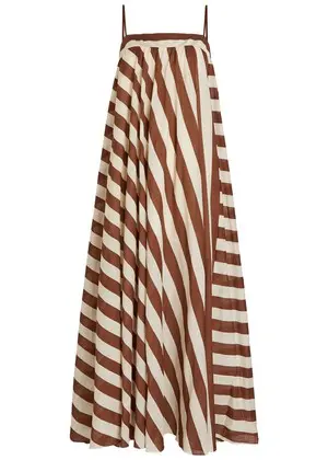 ZIMMERMANN Daylight Striped Cotton Maxi Dress