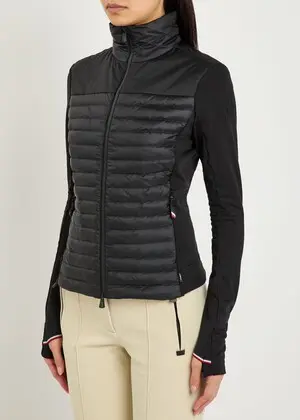 Moncler Quilted Shell And Jersey Jacket