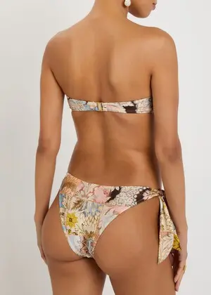 Zimmermann Daylight Printed Strapless Bikini Top