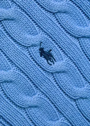 Polo Ralph Lauren Cable-knit Cotton Cardigan - Light Blue