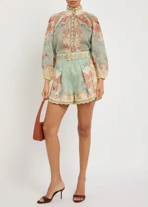 Zimmermann Daylight Printed Ramie Blouse - Multicoloured 1