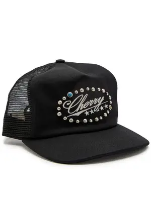 CHERRY LOS ANGELES Five Star Studded Trucker Cap - Black