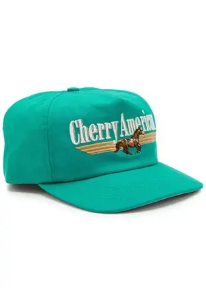 CHERRY LOS ANGELES American Embroidered Woven Cap - Green