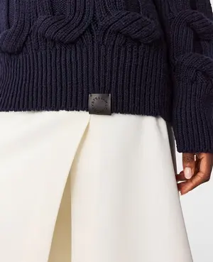 Stella McCartney Tailored Satin Midi Skirt - Cream