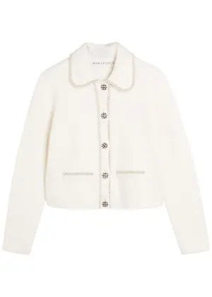 Alice + Olivia Embellished Knit Jacket