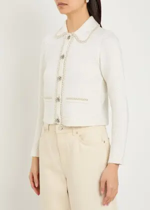 Alice + Olivia Embellished Knit Jacket