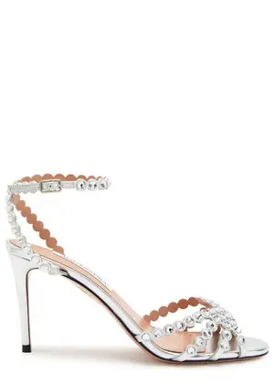 Embellished Metallic Leather