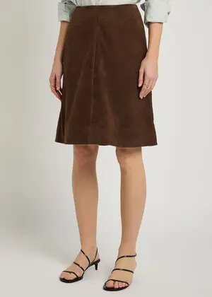 TOTEME Knee-length Suede A-line Skirt
