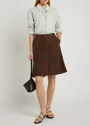 TOTEME Knee-length Suede A-line Skirt