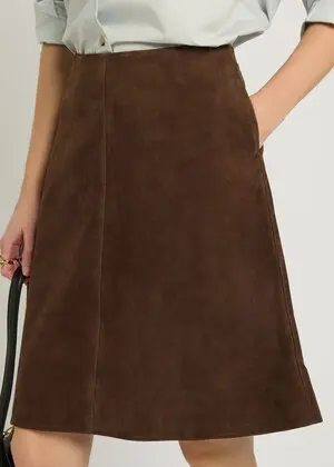 TOTEME Knee-length Suede A-line Skirt