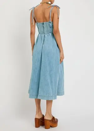 Zimmermann Wanderlust Midi Picnic Dress - Denim