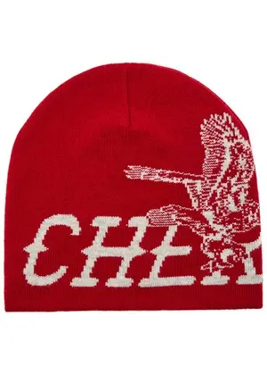 CHERRY LOS ANGELES Flying Cherry Wool And Cashmere-blend Skull Cap - Red
