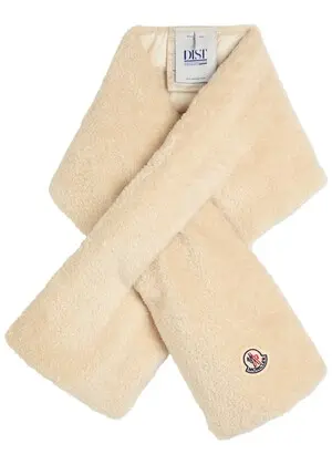 Moncler Quilted Teddy Scarf - Cream