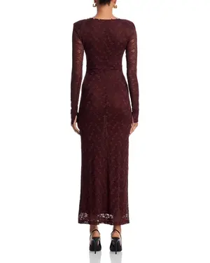 Bardot Zenia Long Sleeve Maxi Dress - Chocolate