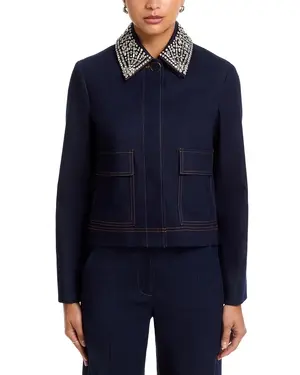 Veronica Beard Embellished Jacket - Midnight Wash
