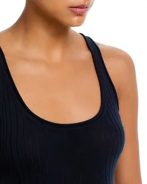 Veronica Beard Birke Merino Wool Tank Top - Navy